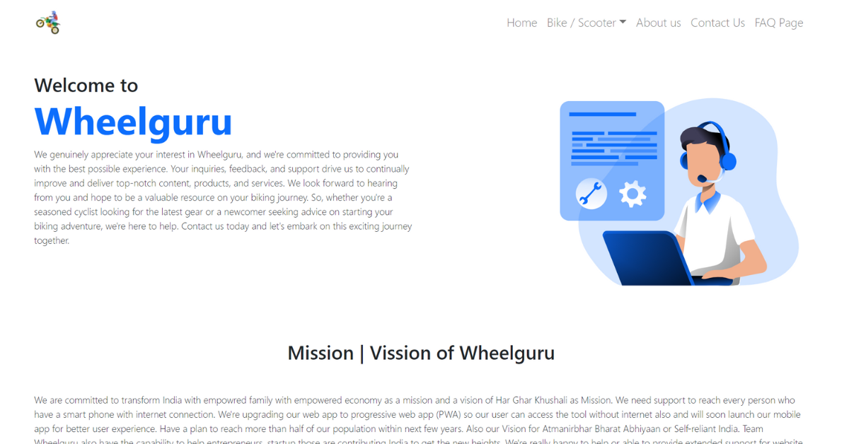 Contact us, Models, Specification, by Wheelguru